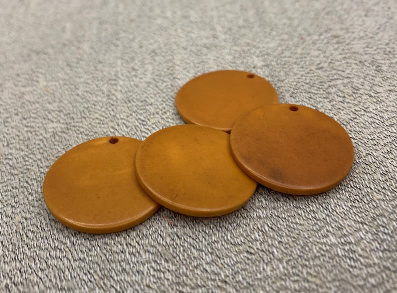 Four Old Vintage Gold Bakelite Discs Embellishments One Side - Etsy