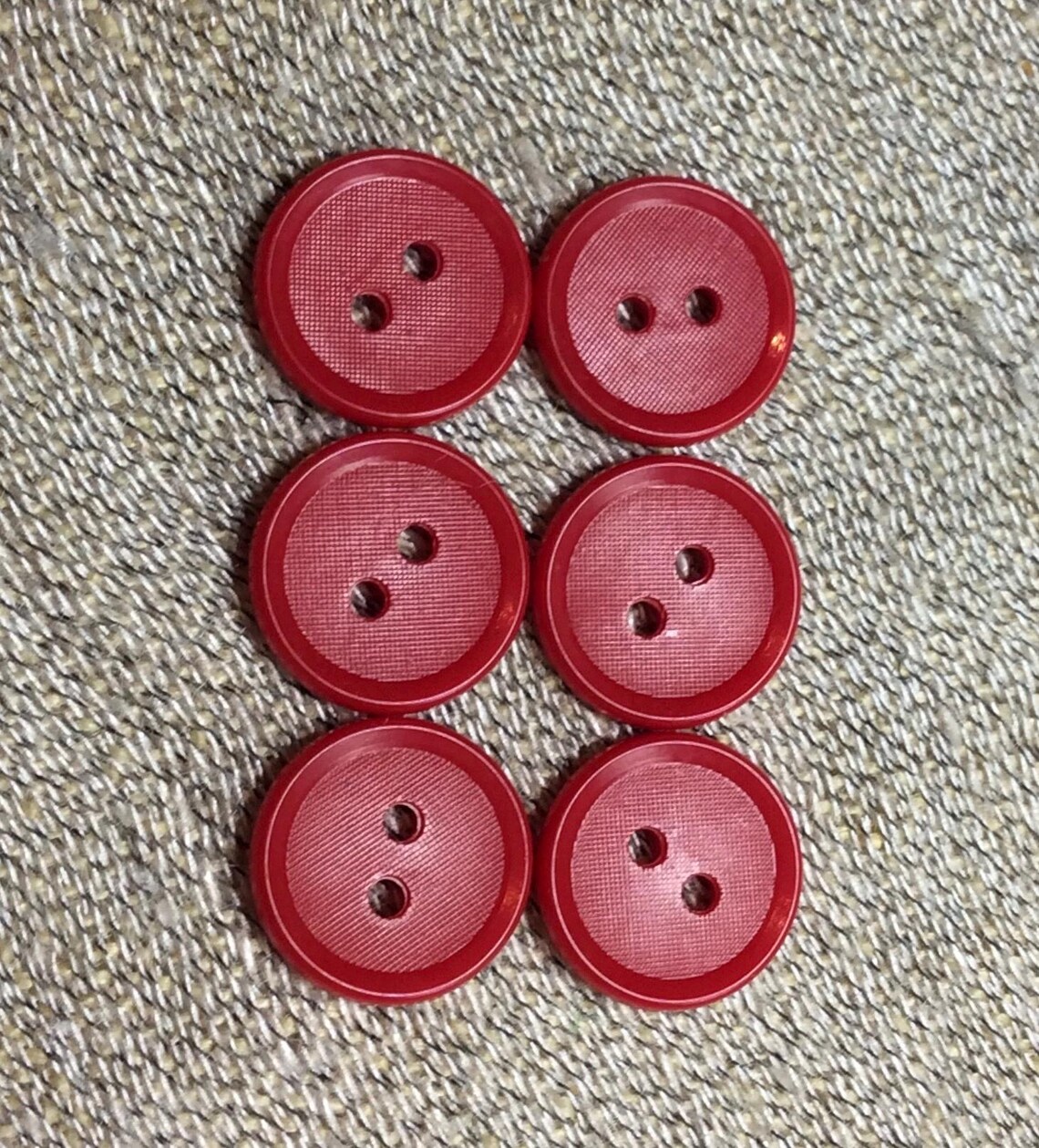 Eight Small Textured Red Vintage Plastic Shirt Buttons - B1560 - Etsy