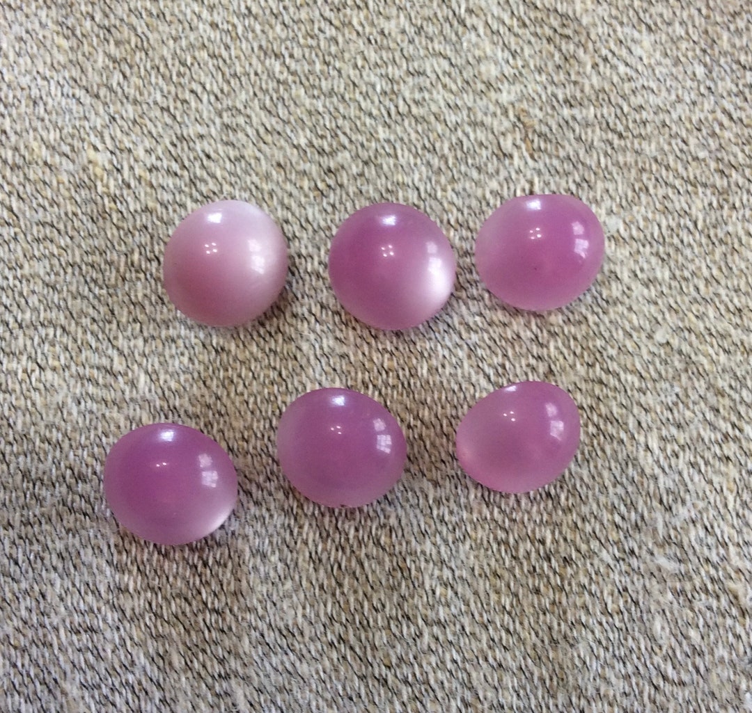 Six Vintage Pastel Pink Moonglow Dome Shaped Buttons - B1499 - Etsy