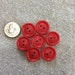 Seven Small Red Vintage Plastic Shirt Buttons - B1464 - Etsy
