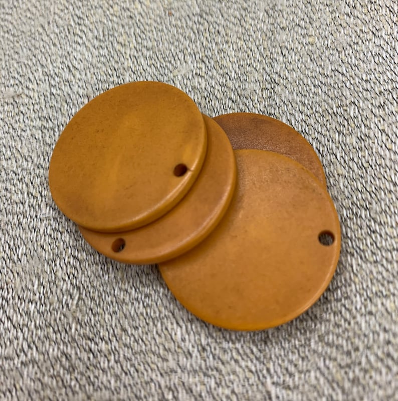 Four Old Vintage Gold Bakelite Discs Embellishments One Side - Etsy