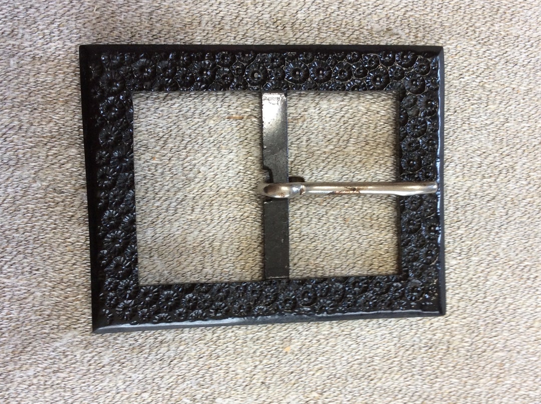 Large Vintage Black Textured Bakelite Buckle - BU016 - Etsy
