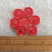 Seven Small Red Vintage Plastic Shirt Buttons - B1464 - Etsy