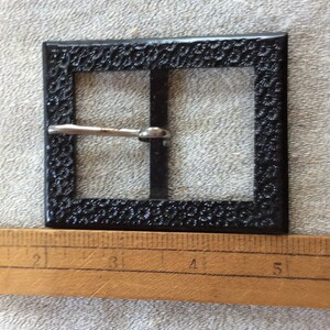 Large Vintage Black Textured Bakelite Buckle - BU016 - Etsy