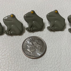 Five Gold Frog Plastic Buttons With a Glossy Finish- Shank Buttons ...