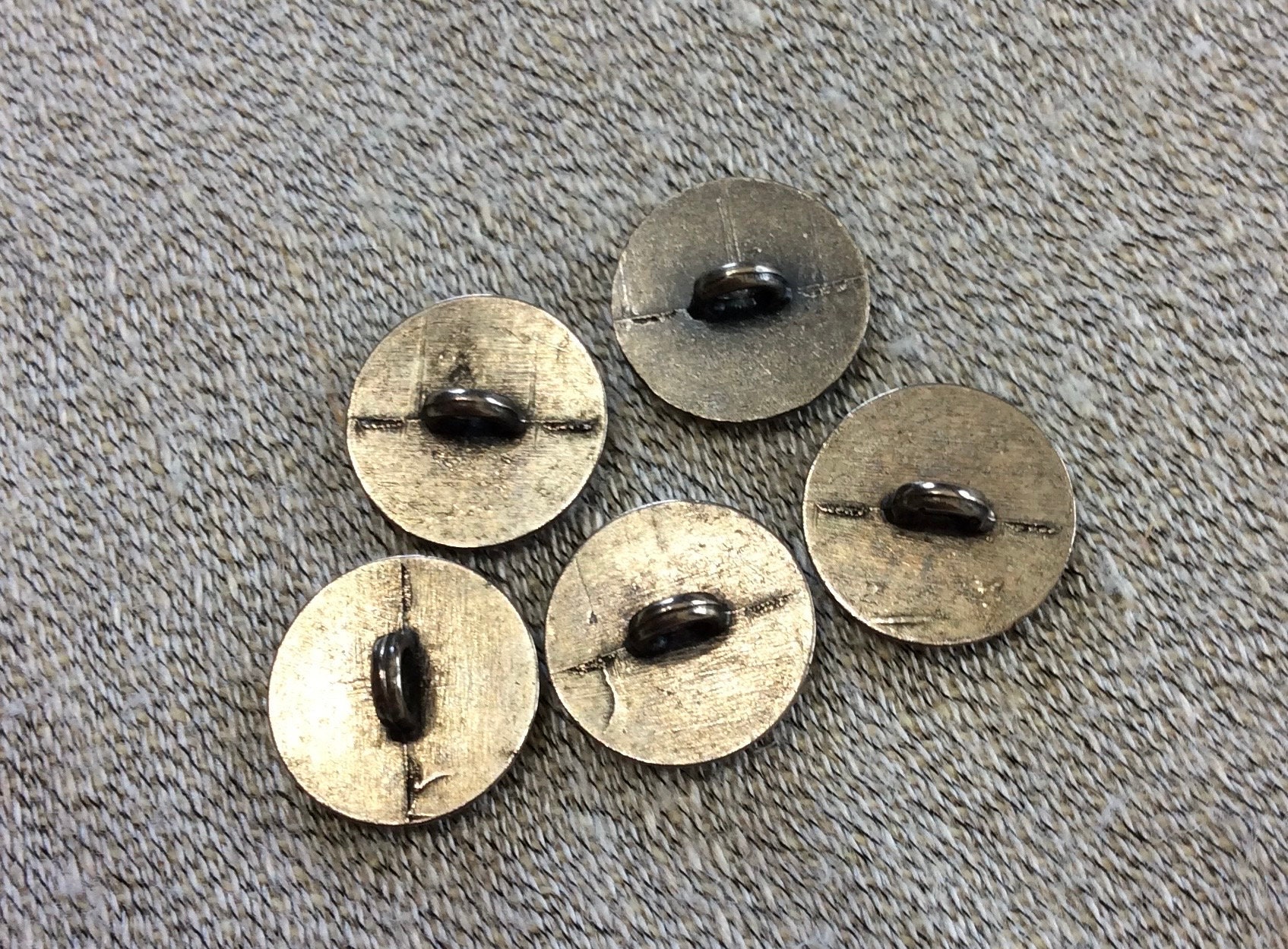 Five Small Brass Colored Metal Traditional Shield Buttons - B1516 - Etsy