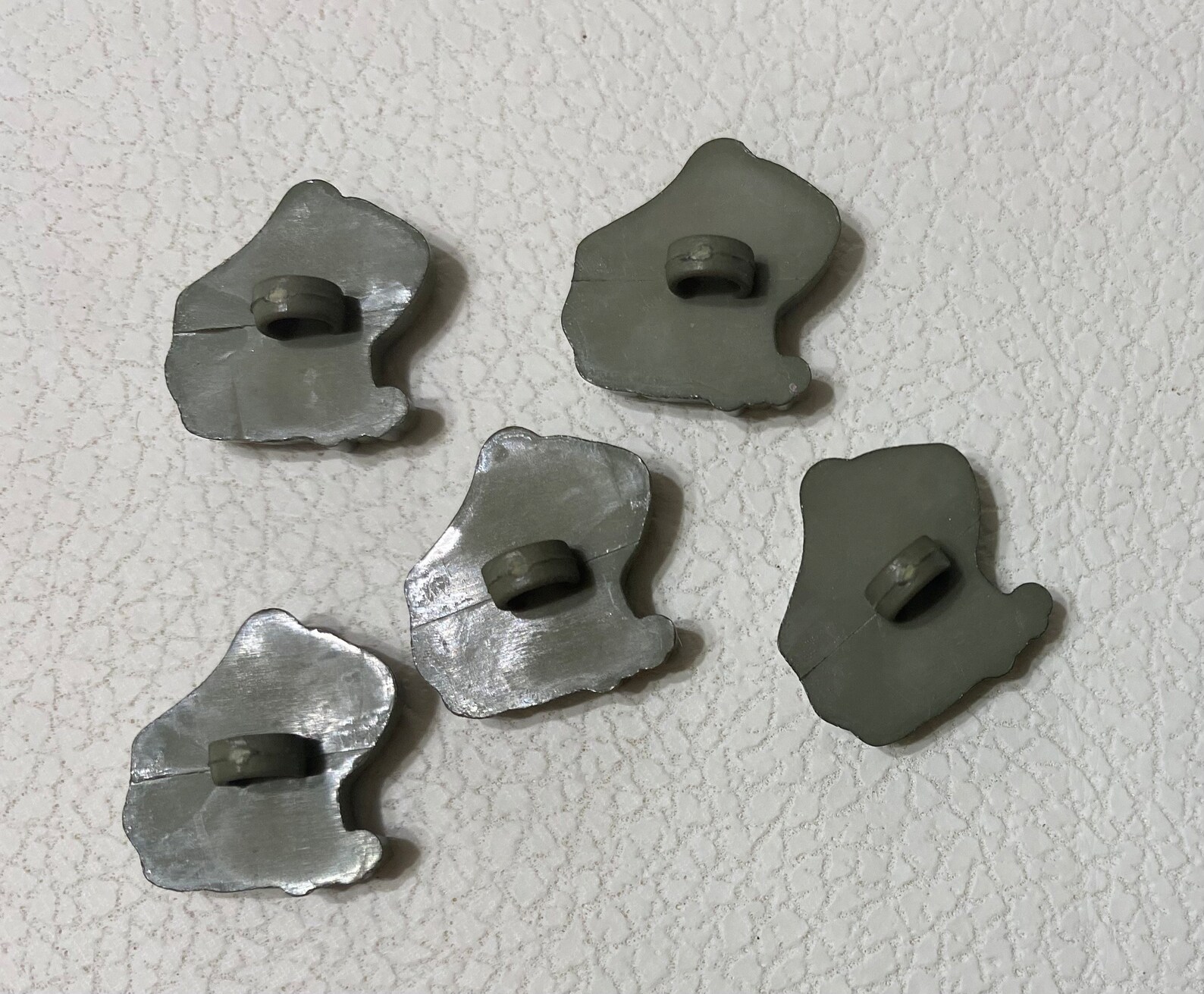 Five Gold Frog Plastic Buttons With a Glossy Finish- Shank Buttons ...