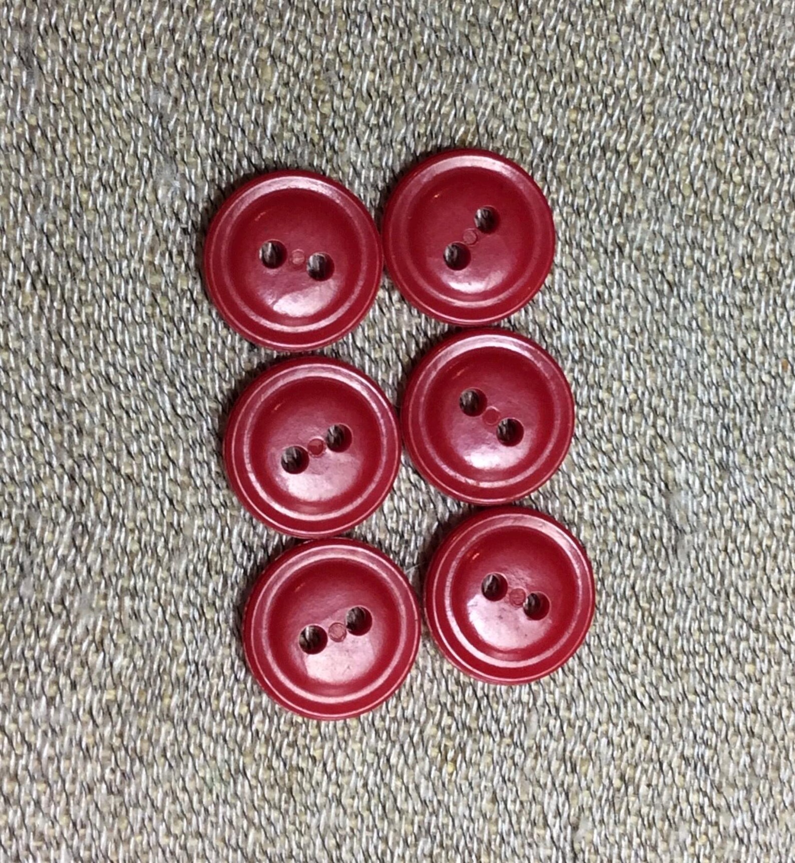 Eight Small Textured Red Vintage Plastic Shirt Buttons - B1560 - Etsy