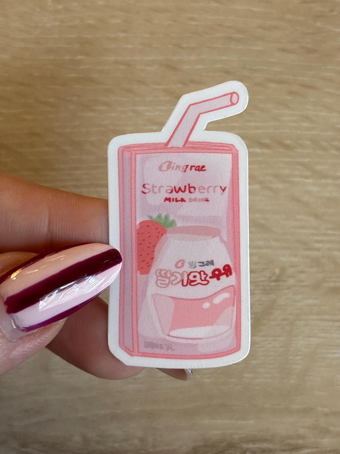 Strawberry Milk Sticker - Etsy