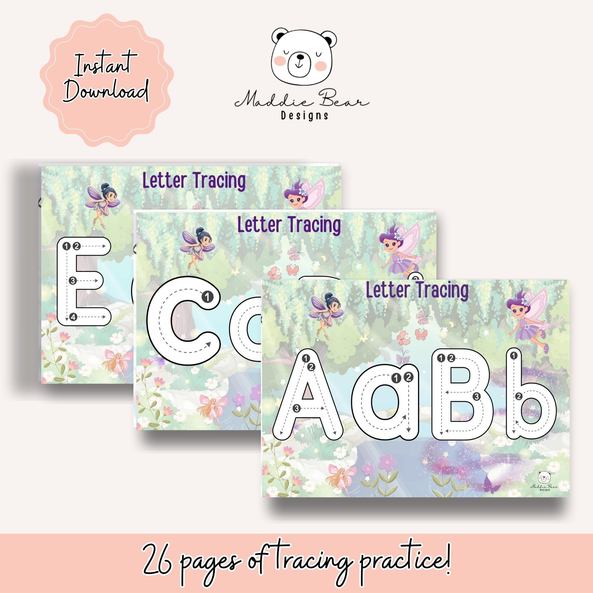 Letter Tracing Printable Sheets | Fairy Letter Tracing | Upper and ...