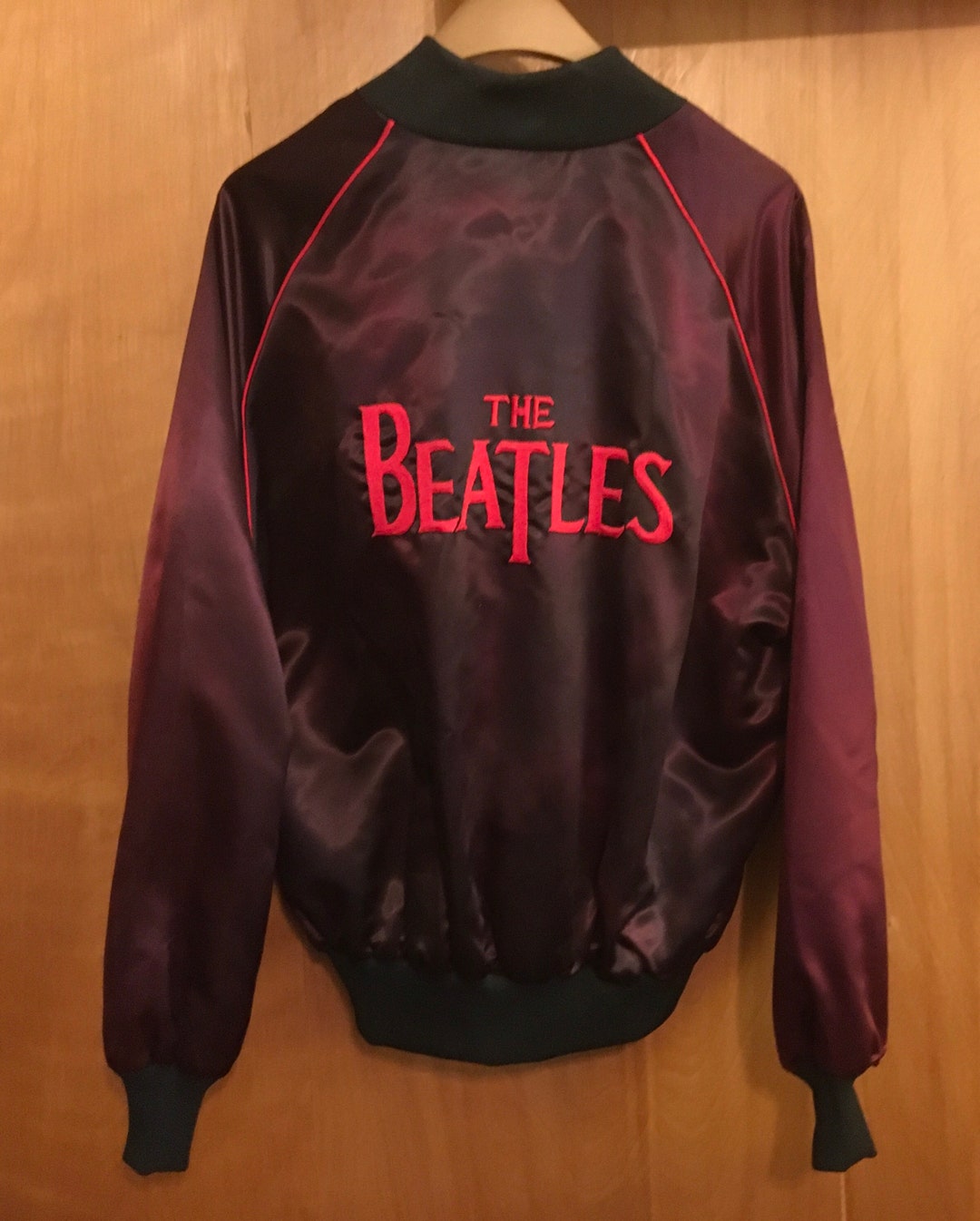 Beatles Jacket Vintage Satin Baseball Style XL - Etsy