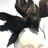 Black Fascinators Crow Costume raven Bird Headband Halloween - Etsy