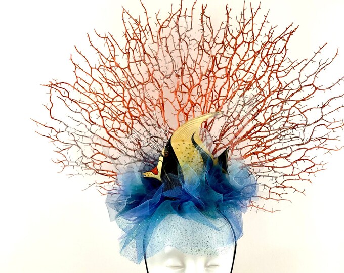 Coral Reef Fascinator fish Hat Derby Seafood Festival - Etsy