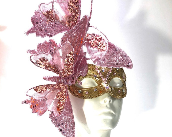 Butterfly Mask- Mardi Gras Masquerade -gold Masked Ball- Party - Etsy