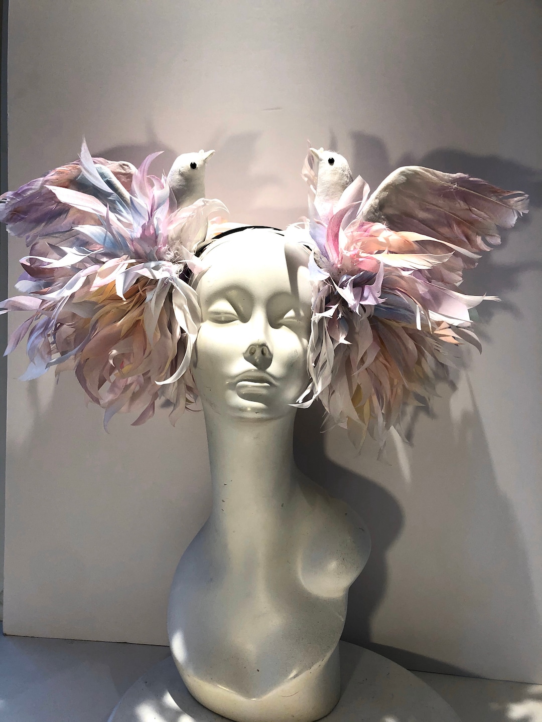 Pastel Fascinator- Bird Headpiece-derby- Music Fest- Mad Hatter - Etsy