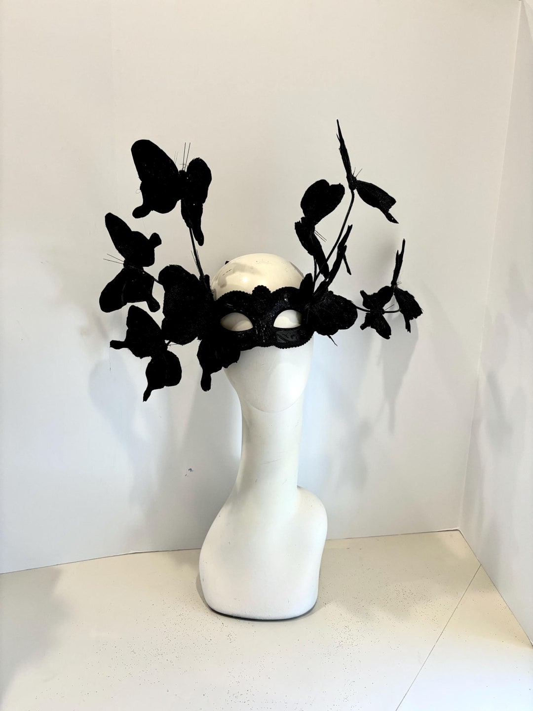 Butterfly Masquerade Mask- Black White Ball- Mask - Etsy