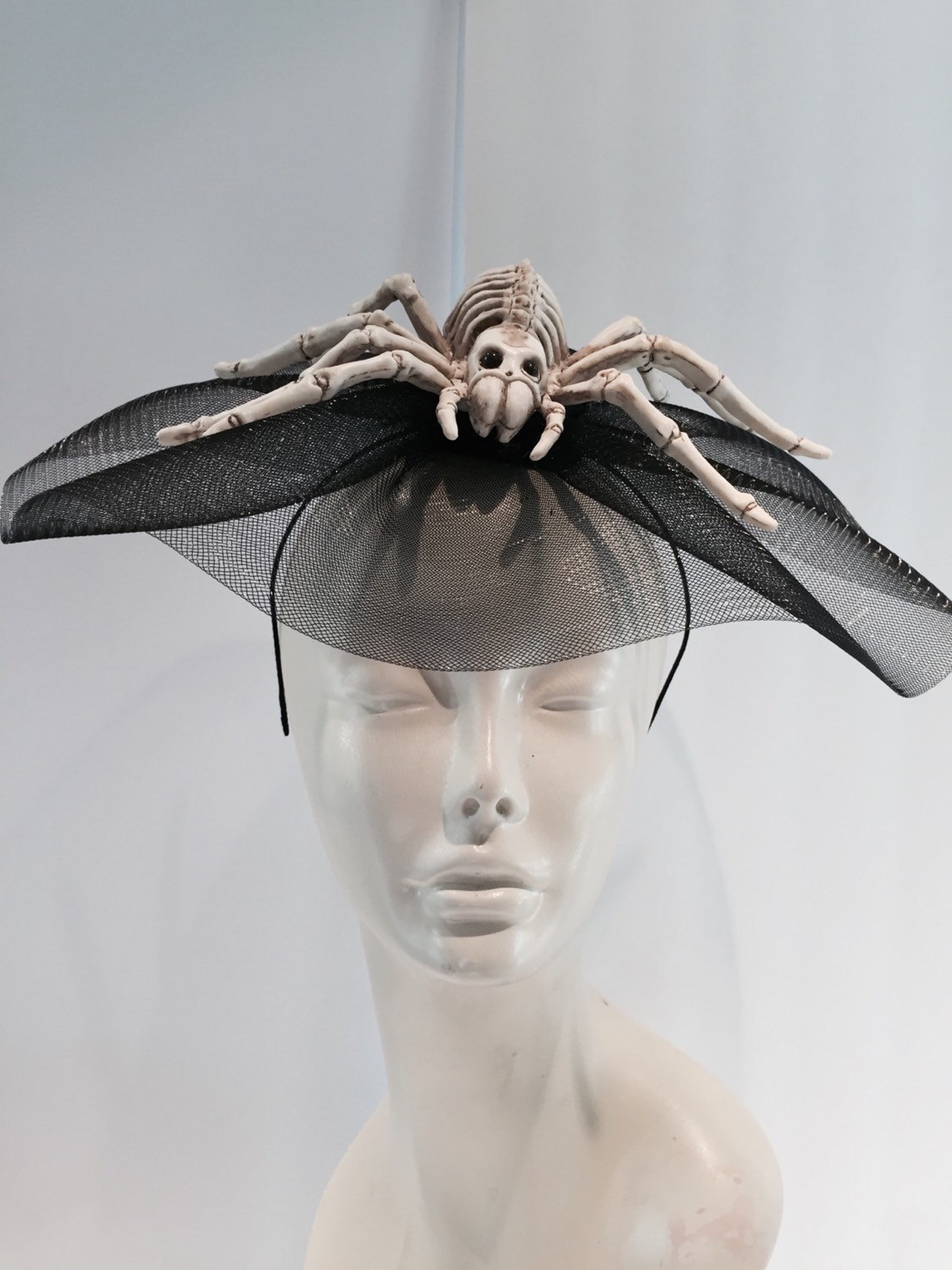 Spider Fascinator Black Widow Halloween spider Skeleton - Etsy