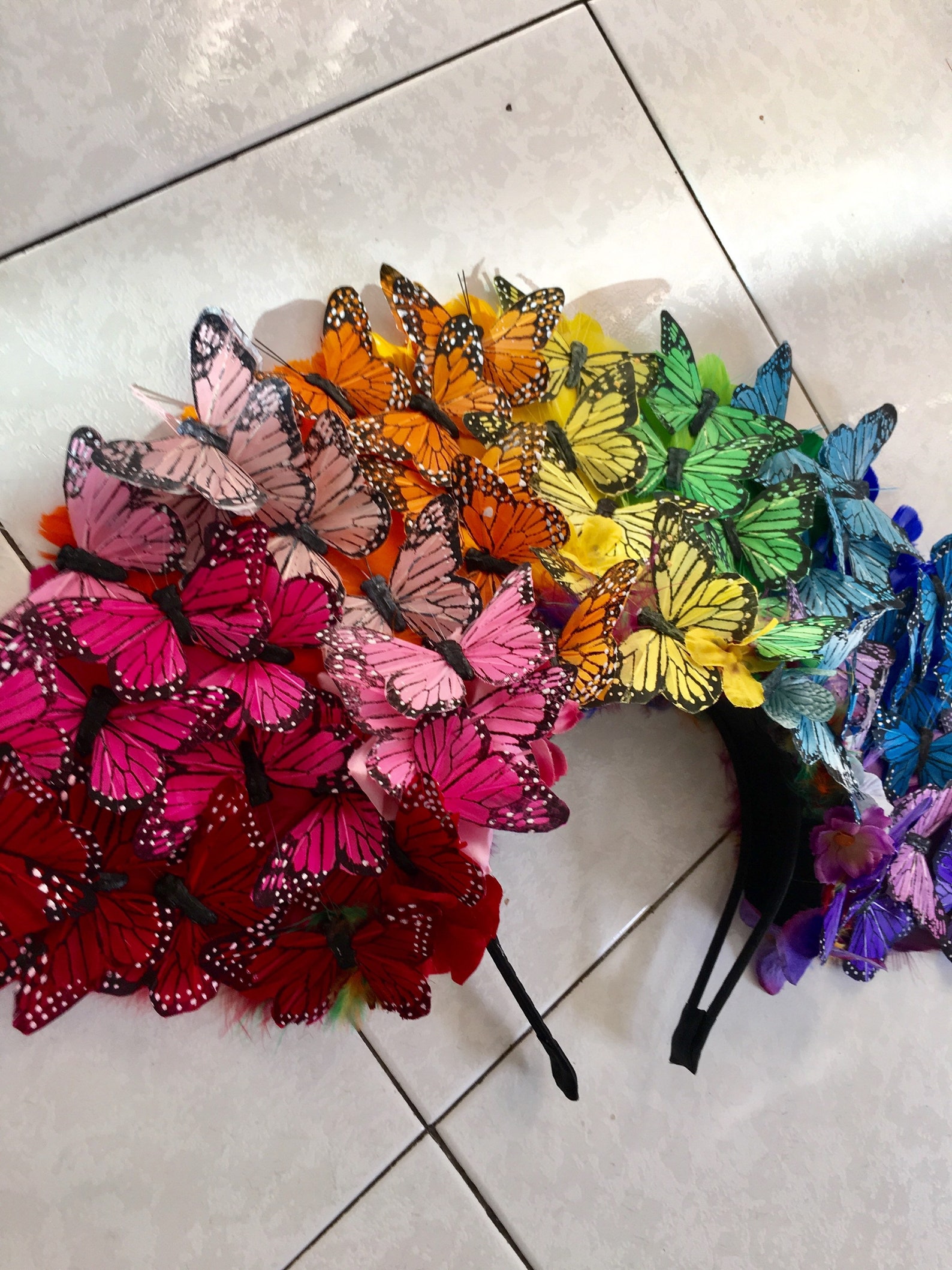 Butterfly Headpiece Fascinator derby tea Party Hat | Etsy