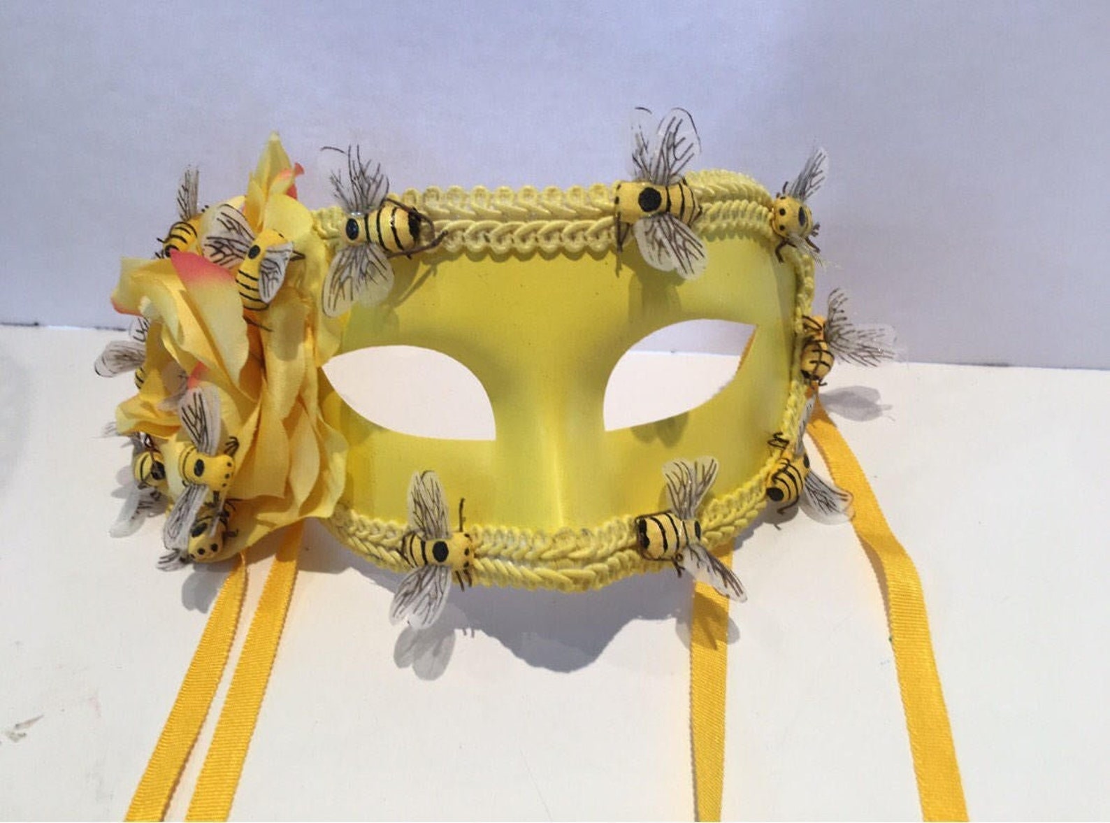 Yellow Masquerade Mask Bee Costume bumble Bee Mask | Etsy