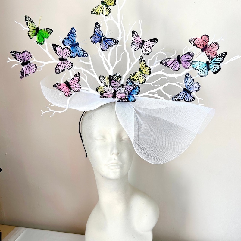 Hat With Butterflies - Etsy