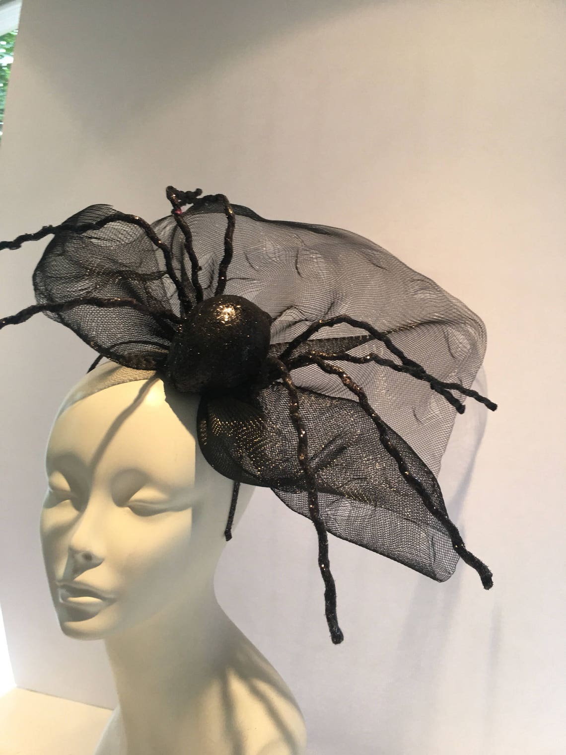 Halloween Headpiece Spider Web Halloween costume Fascinator | Etsy