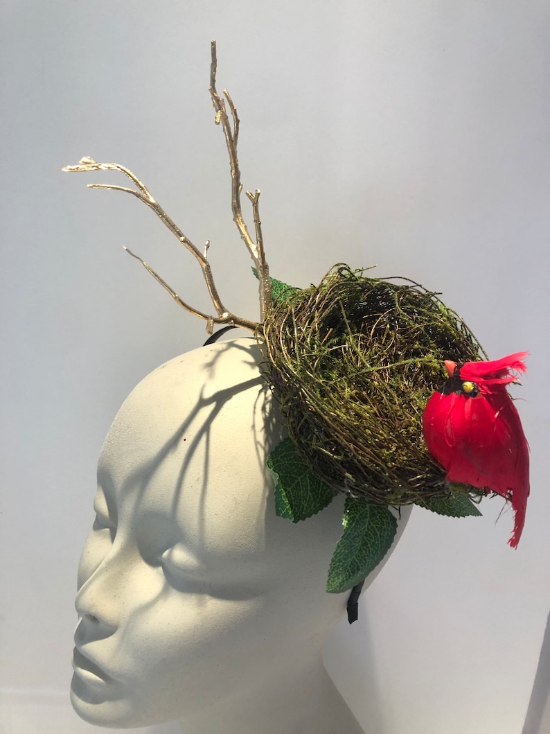 Cardinal Headband Nest Fascinator Derby Nature - Etsy