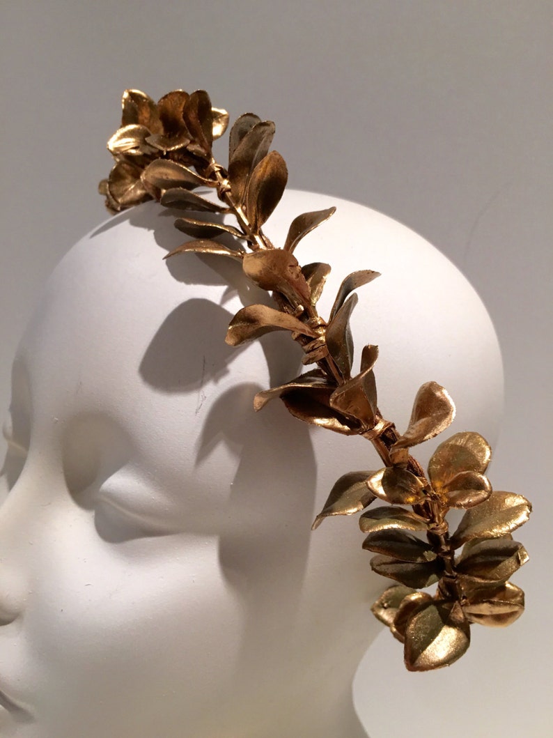 Caesar Headpiece Goddess Headdress gold Leaves | Etsy