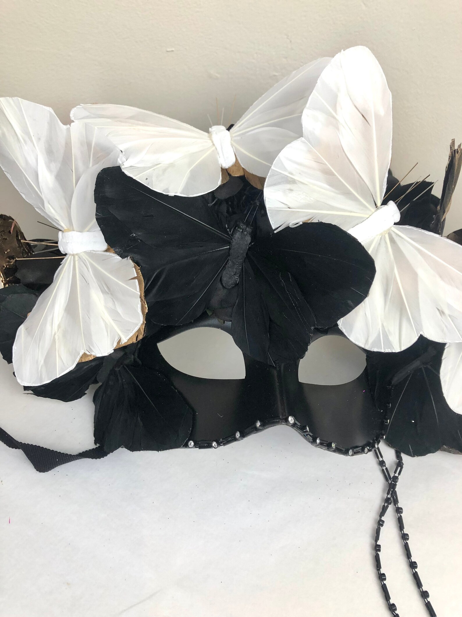 White Butterfly Mask- Masquerade Party Mask - Etsy