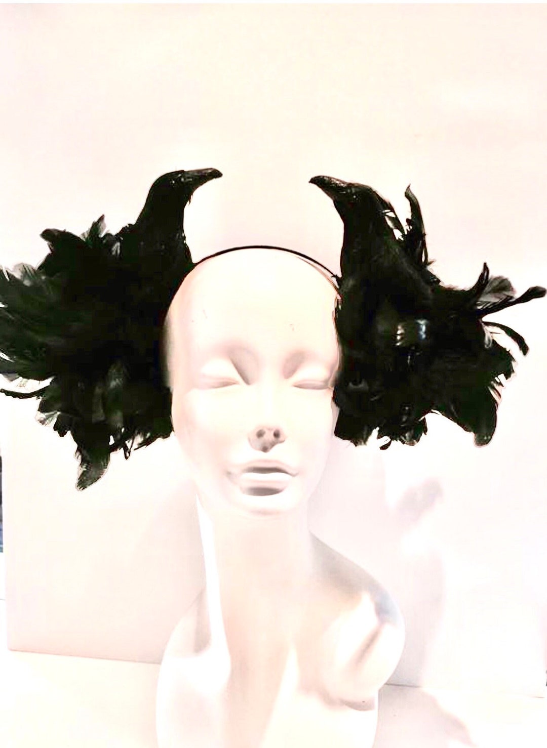 Crow Headpiece- Black Bird Headband - Etsy