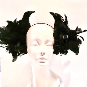 Crow Headpiece- Black Bird Headband - Etsy