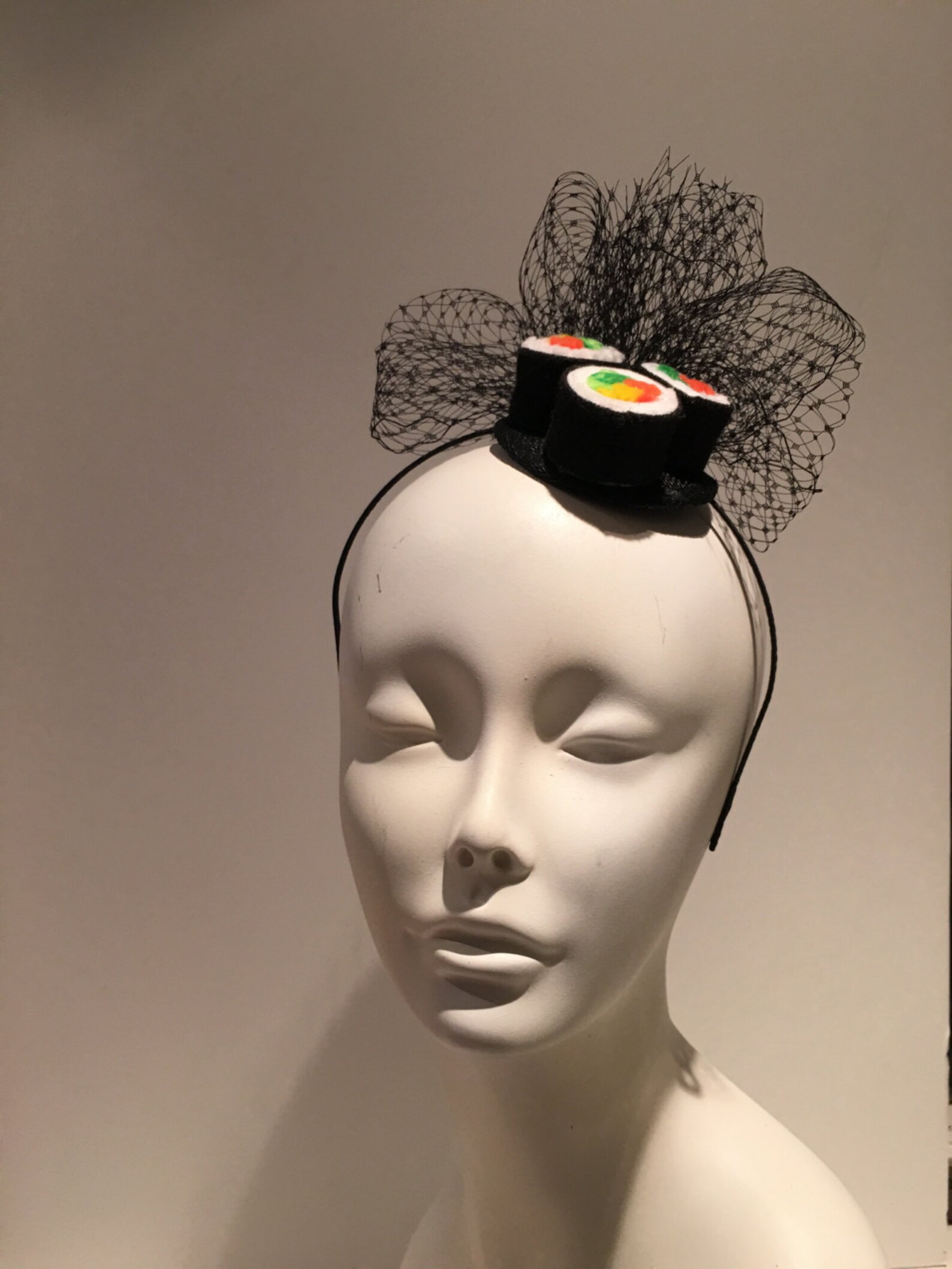 Fun Fascinator Derby Sushi Miniature food | Etsy