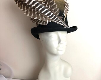 Feather Top Hat - Etsy