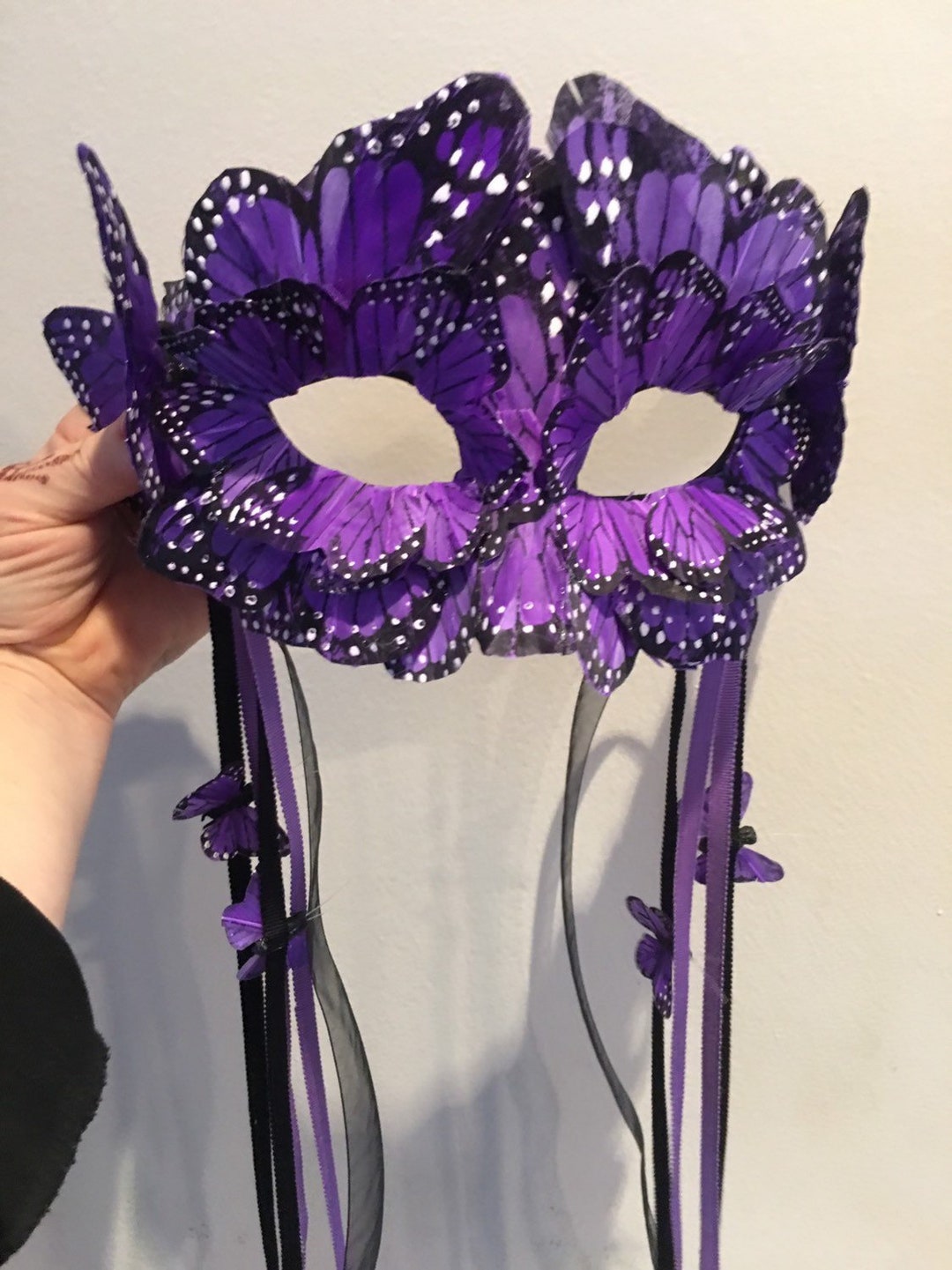 Purple Masquerade Mask Butterfly Costume Surreal Party - Etsy