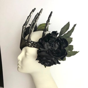 Evil Crown- Bones Crown With Flowers - Etsy