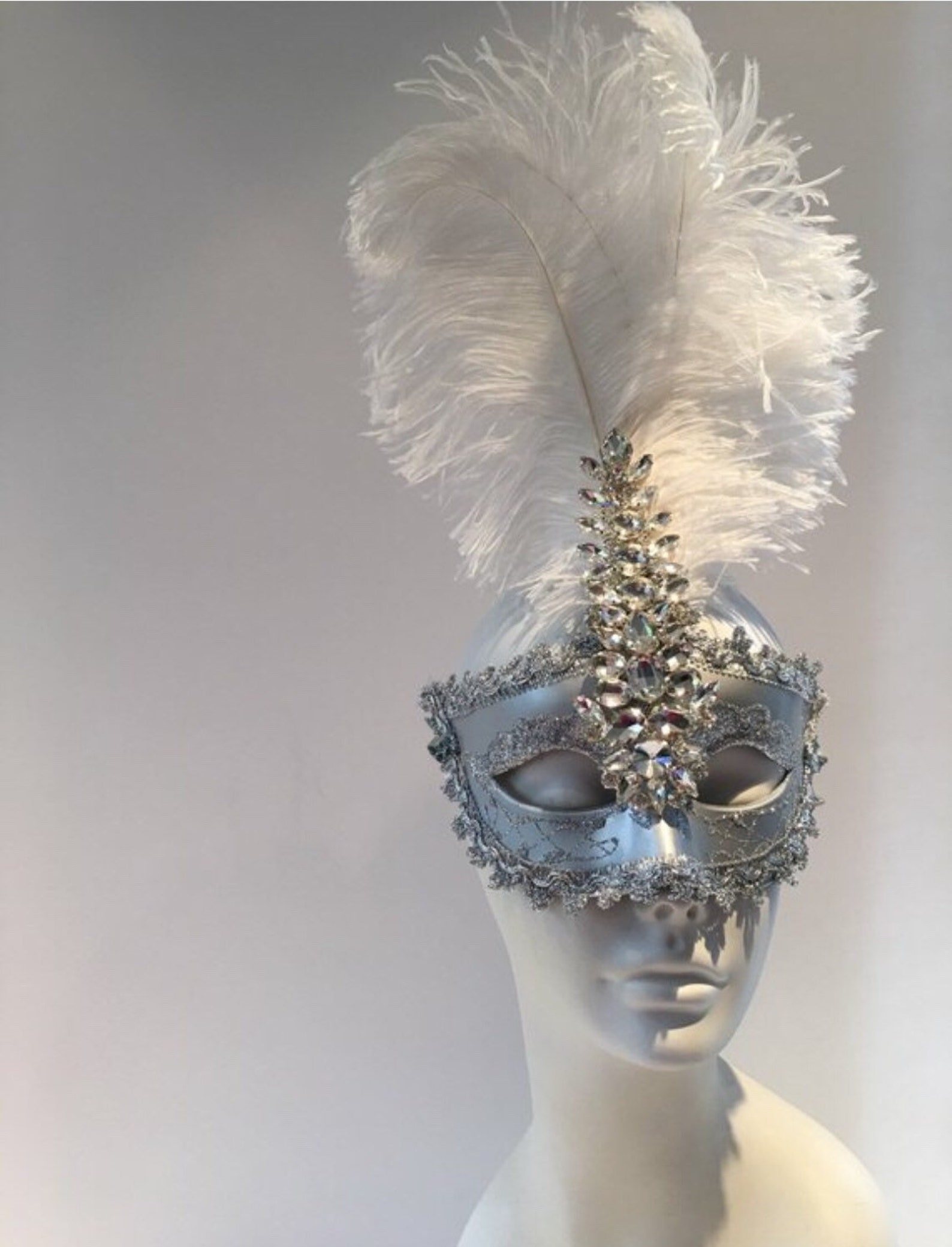 Gold Masquerade Mask Feather Mask carnival | Etsy