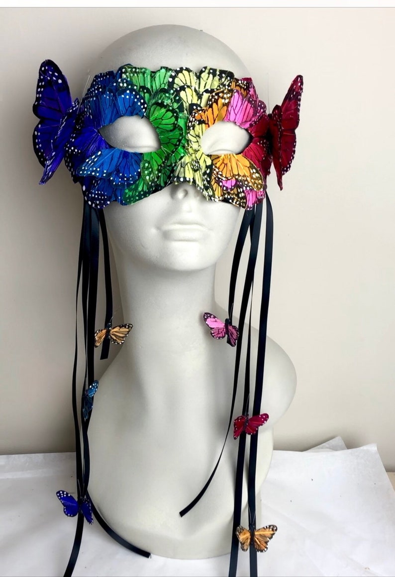 Butterfly Masquerade Masks- Mardi Gras Masks- Rainbow - Etsy