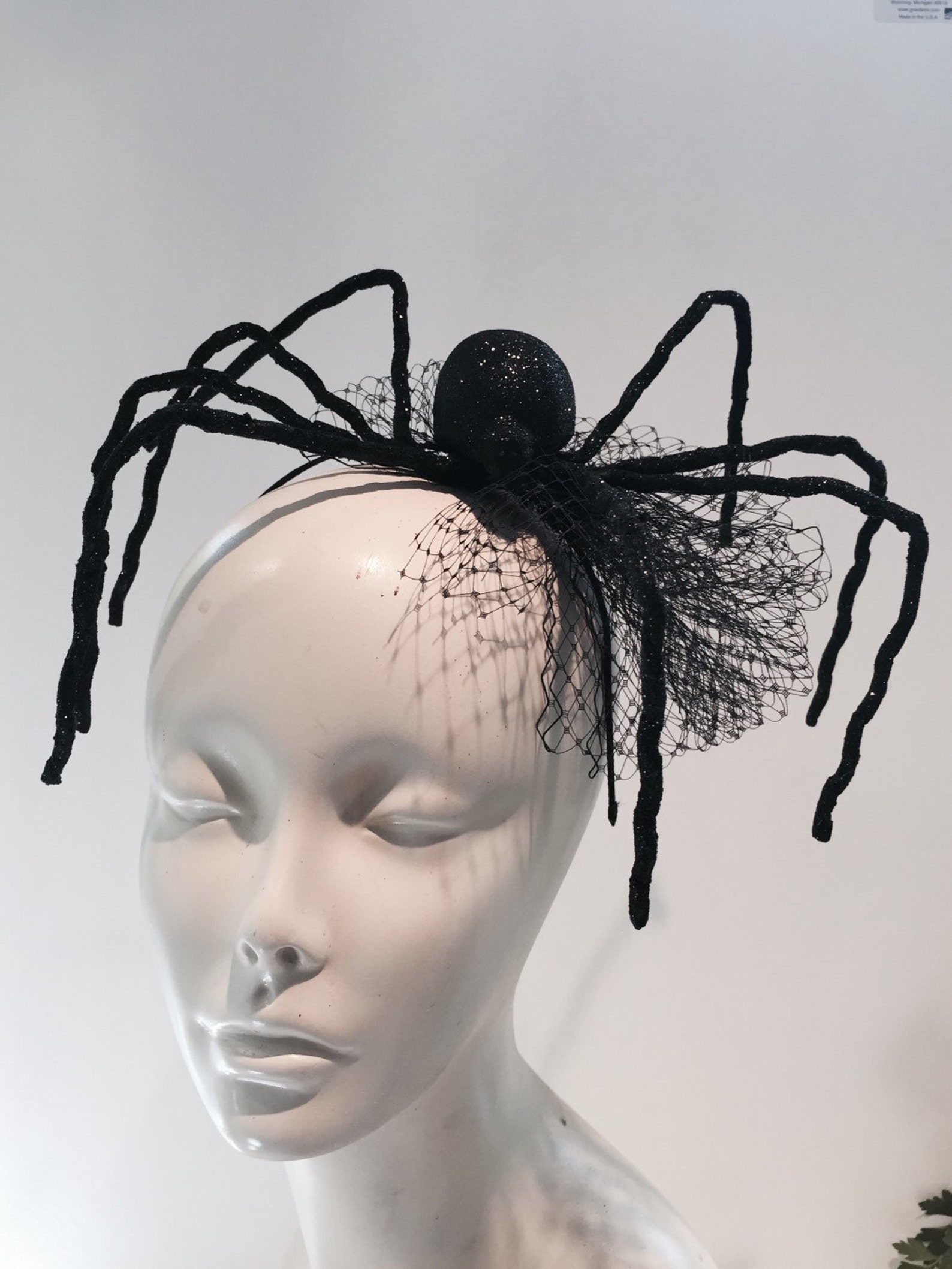 Spider Fascinator Black Widow Headband Spider Costume | Etsy