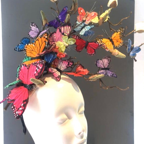Butterfly Headpiece Derby Fascinator | Etsy