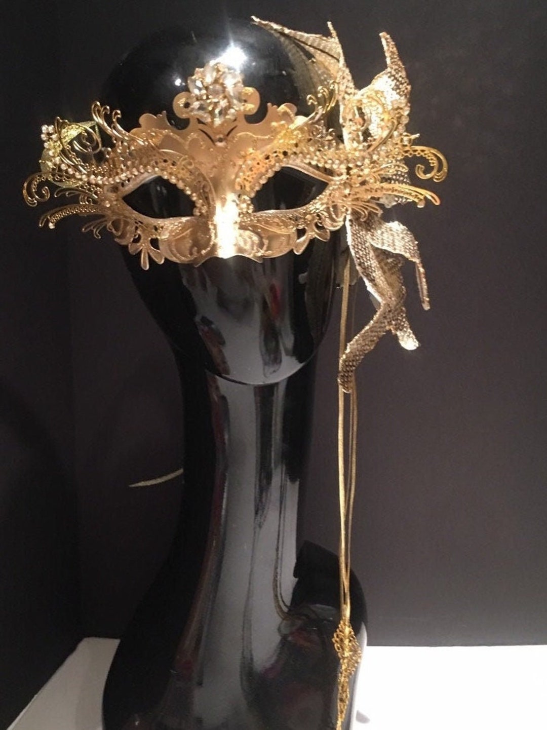 Gold Masquerade Masks- Ladies Party Mask - Etsy