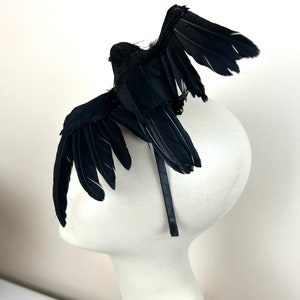 Black Fascinators- Crow Costume -raven Bird Headband- Halloween - Etsy