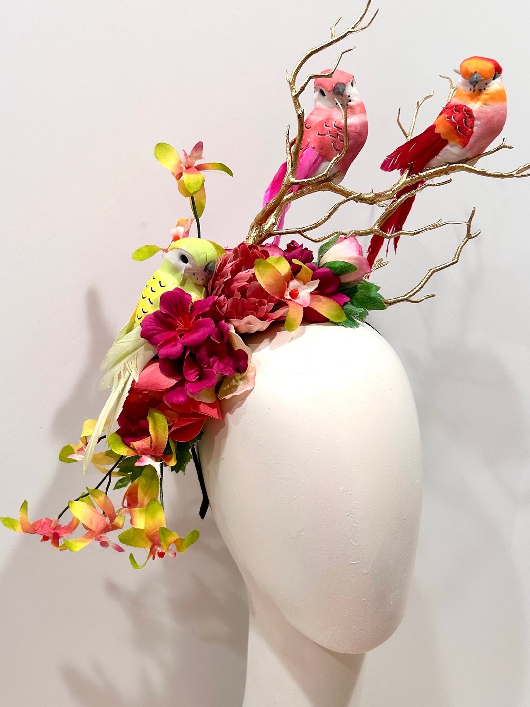 Bird Fascinator Derby Hat Bird Hat Ladies Luncheon - Etsy