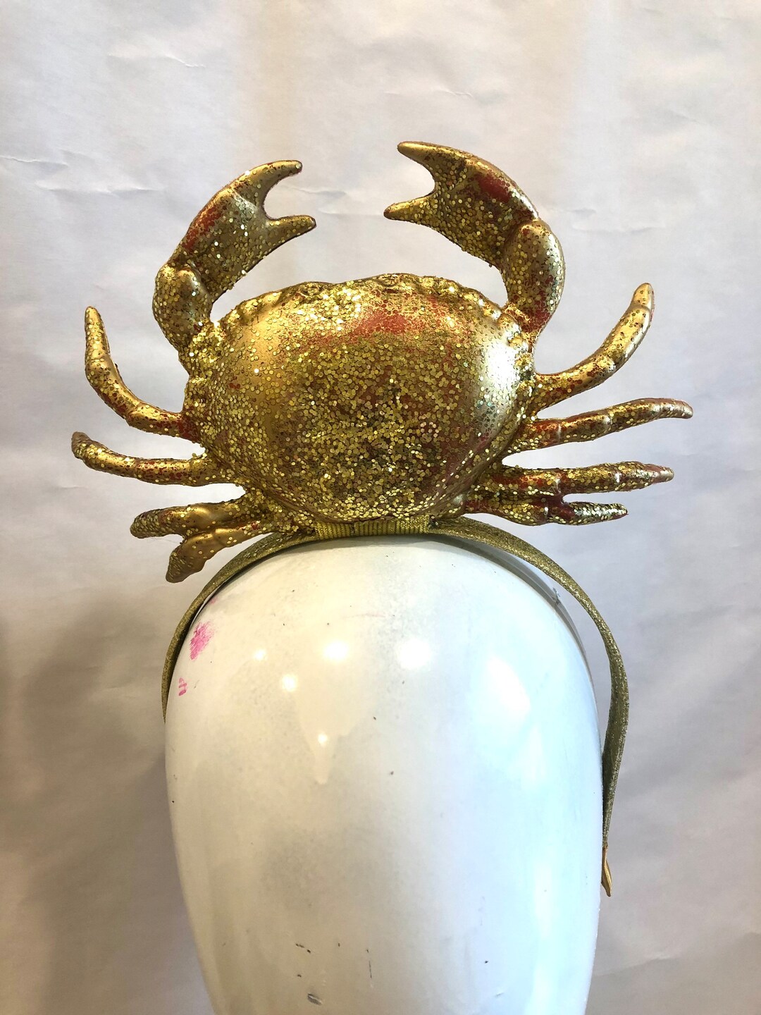 Crab Fascinator -miss Baltimore Crown- Gold Sparkle Seafood Crown - Etsy