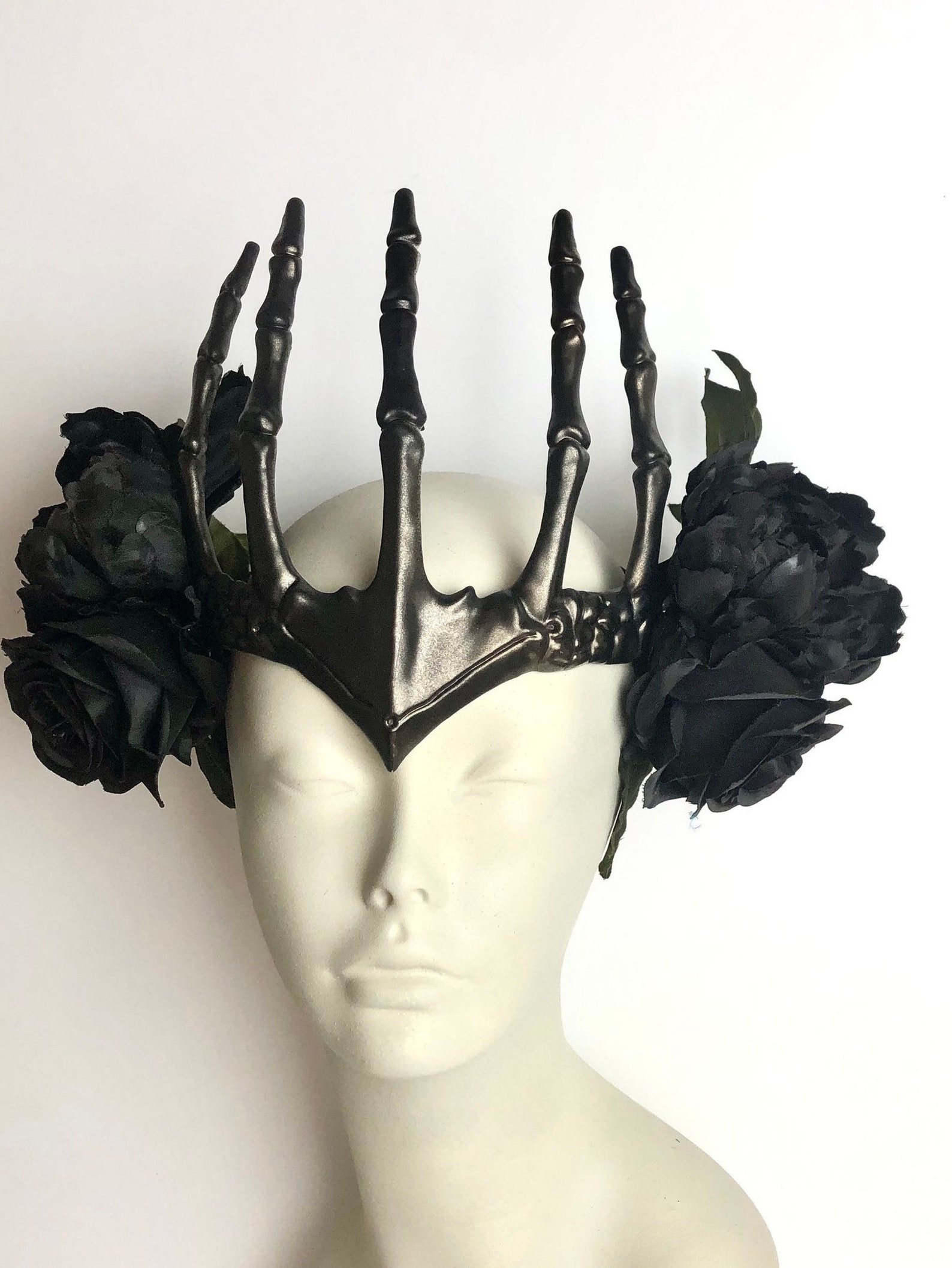 Evil Crown Bones Crown With Flowers - Etsy