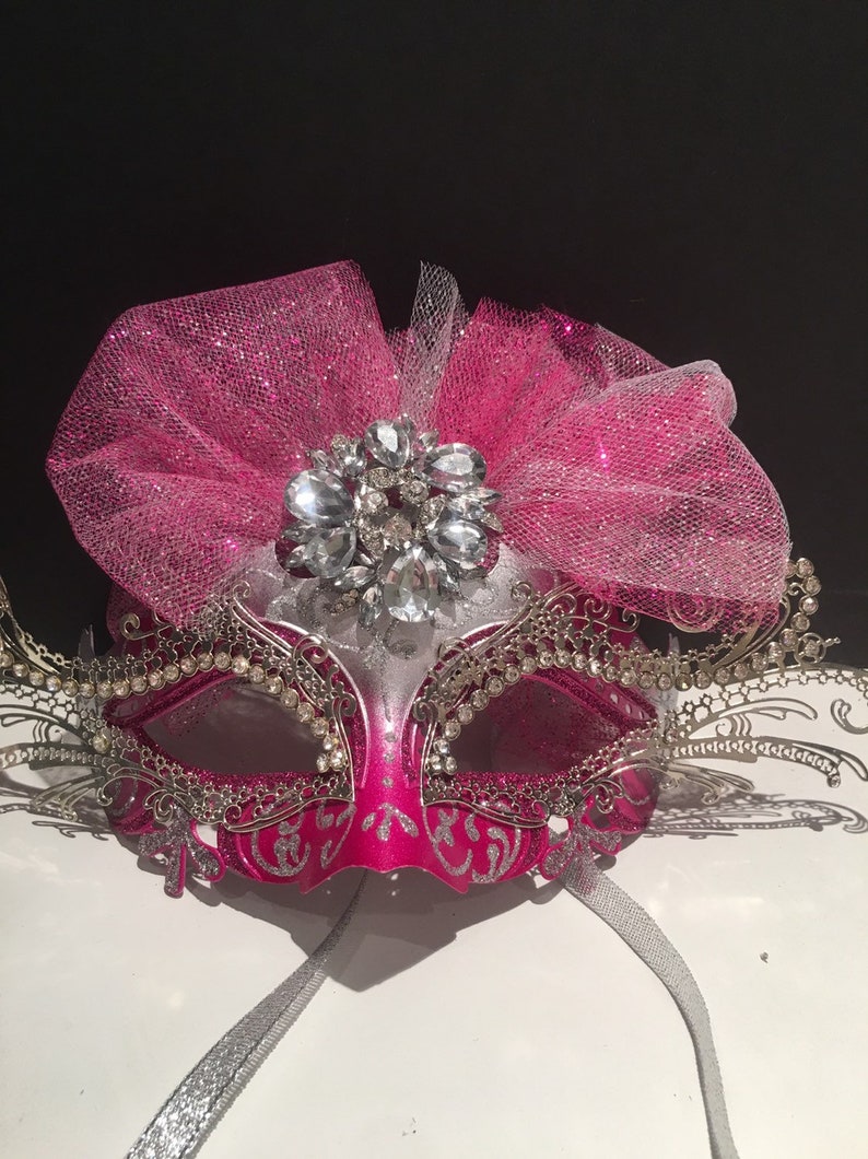 Hot pink Mask Womens Masquerade mask | Etsy