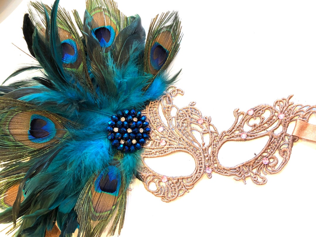 Peacock Masquerade Mask- Halloween -lace Mask - Etsy