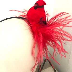 Red Cardinal Fascinator- Bird Costume - Bird Headband - Etsy