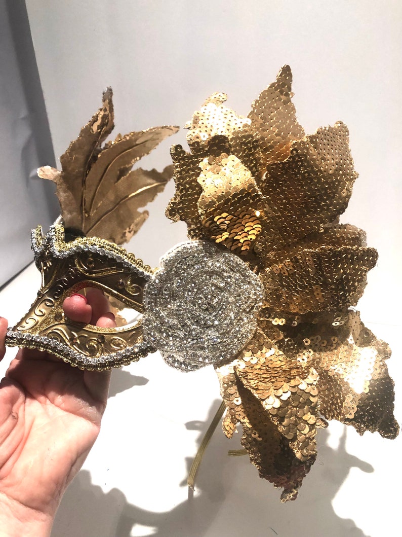 Gold Masquerade Mask Mardi Gras Goddess Mask - Etsy