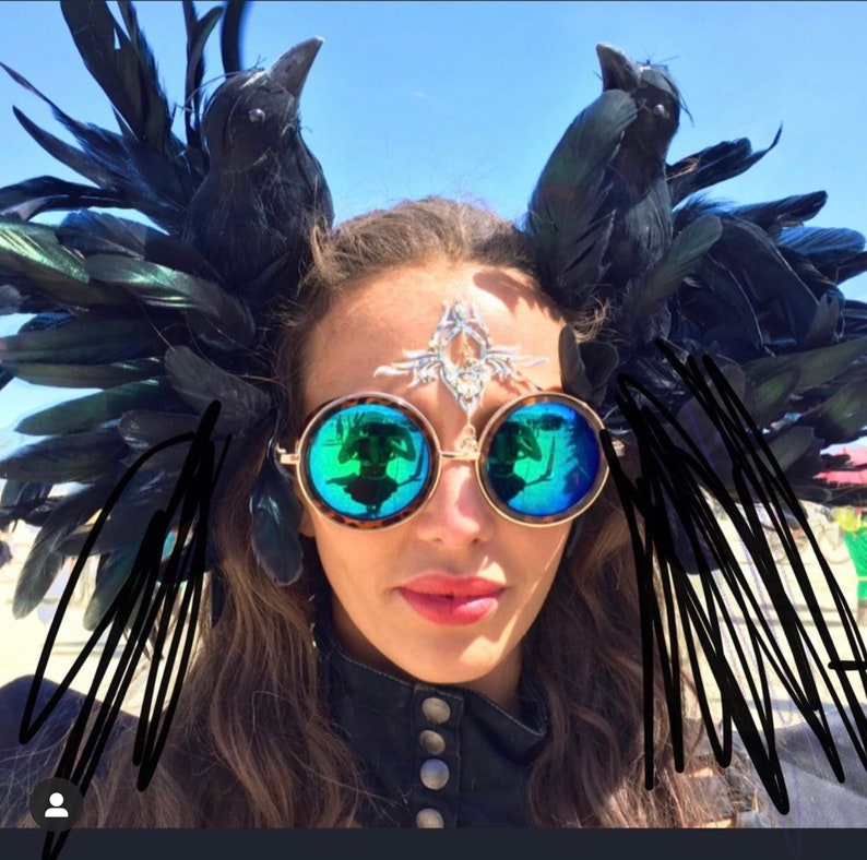 Crow Headpiece Black Bird Headband - Etsy UK