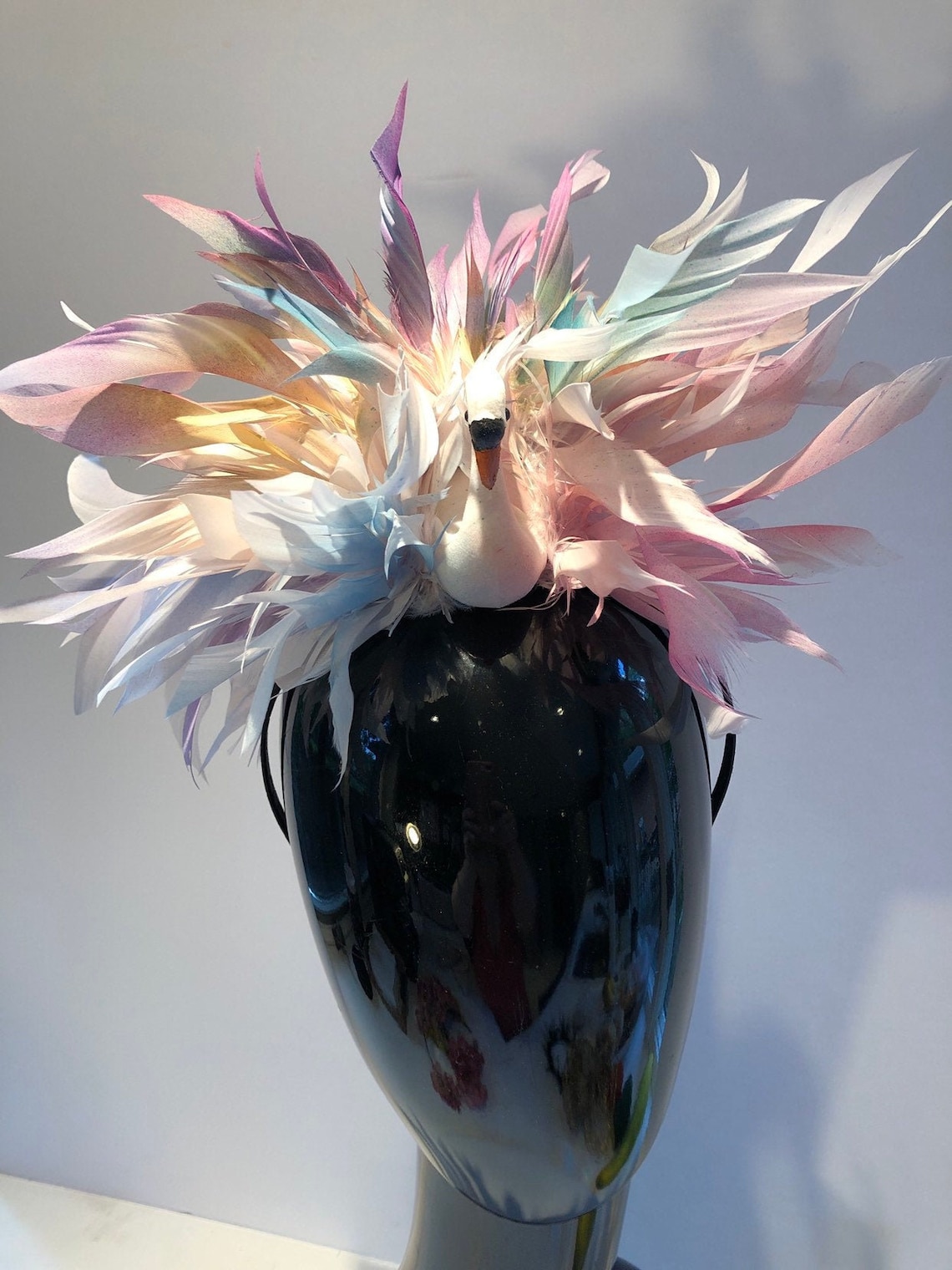 Fascinators Bird Headband Swan lake costume | Etsy