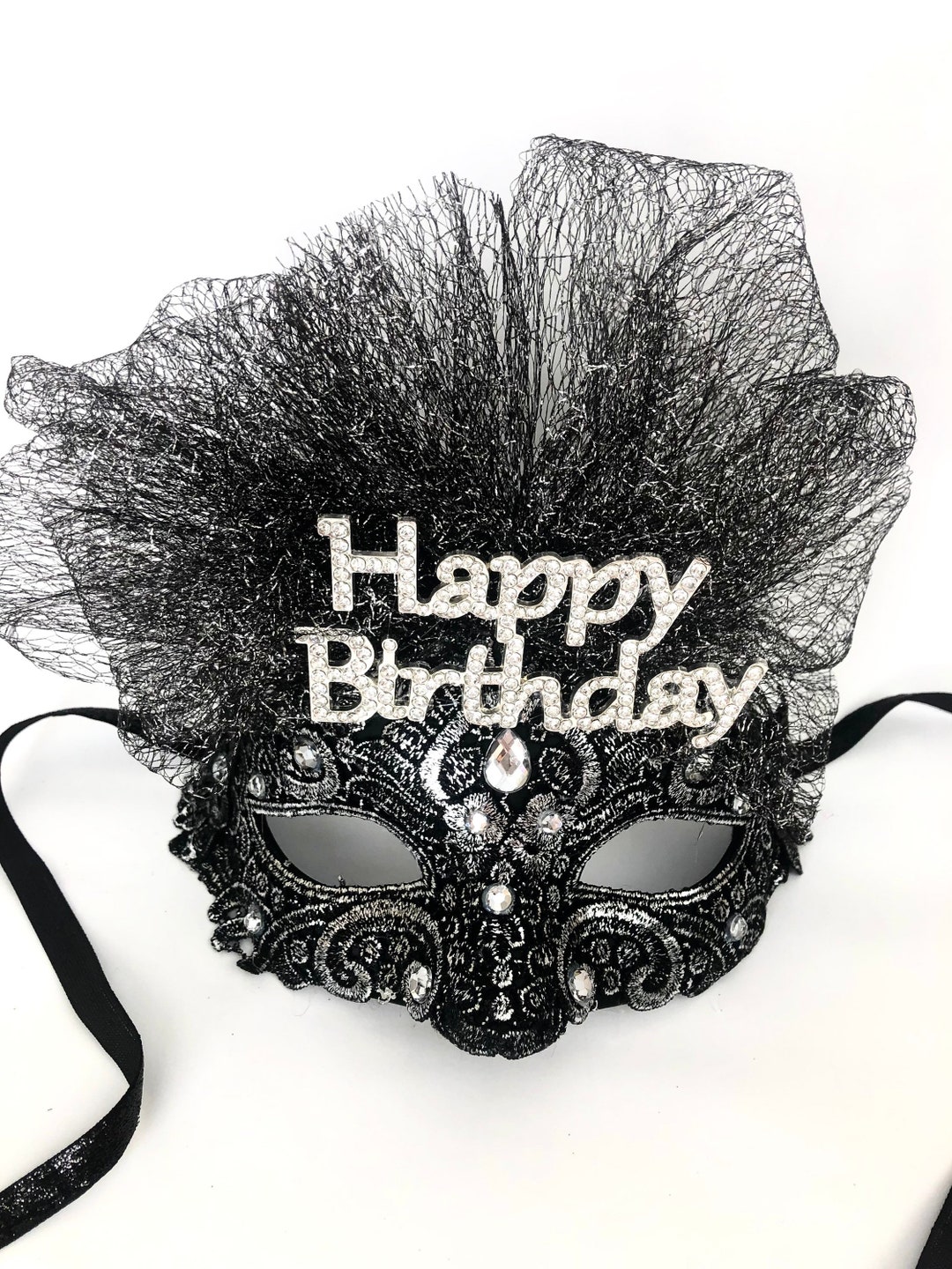 Black Masquerade Mask happy Birthday Mask Costume Party - Etsy